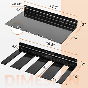 NAGAWOOD Power Tool Organizer, Drill Holder, Drill Charging Station With Drill Bit Holder, Drill Storage Rack, Holds 4 Drills, Batteries, Tools for Garage, Home, Workshop, Shed - Discount for PD