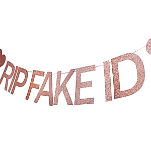 21st Birthday Decorations for Her Happy 21st Birthday Banner 21st Birthday Sign 21st Birthday Party Supplies 21st Birthday Decorations for Women Birthday Banner (RIP FAKE ID)