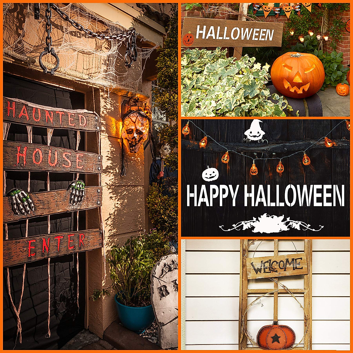 36 Pieces Large Alphabet Letter Stencils Number Stencils Reusable Letter Stencils for Painting on Wood Wall Fabric Rock Chalkboard Glass (3 Inches)