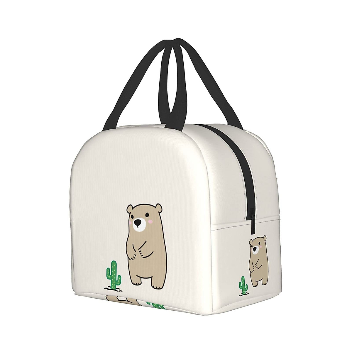 Ucsaxue Bear Polar Cactus Lunch Bag Travel Box Work Bento Cooler Reusable Tote Picnic Boxes Insulated Container Shopping Bags For Adult Women Men