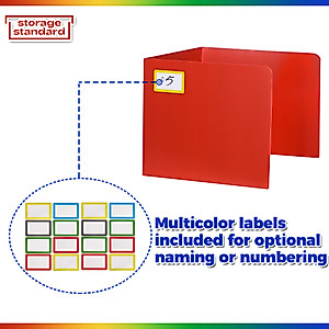 16-Pack Desk Dividers for Students - Durable & Waterproof Plastic Study Carrel Divider, Classroom Folders Teacher Supplies, Easy-to-Clean Plastic Privacy Shield Boards for Student Desks