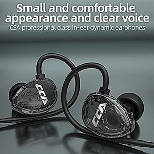 CCA CSA 1DD in Ear Earphone Wired Stereo Sport Earbuds Headphone Clear Sound Lightweight Comfort Wearing Earphone with 3.5mm Jack