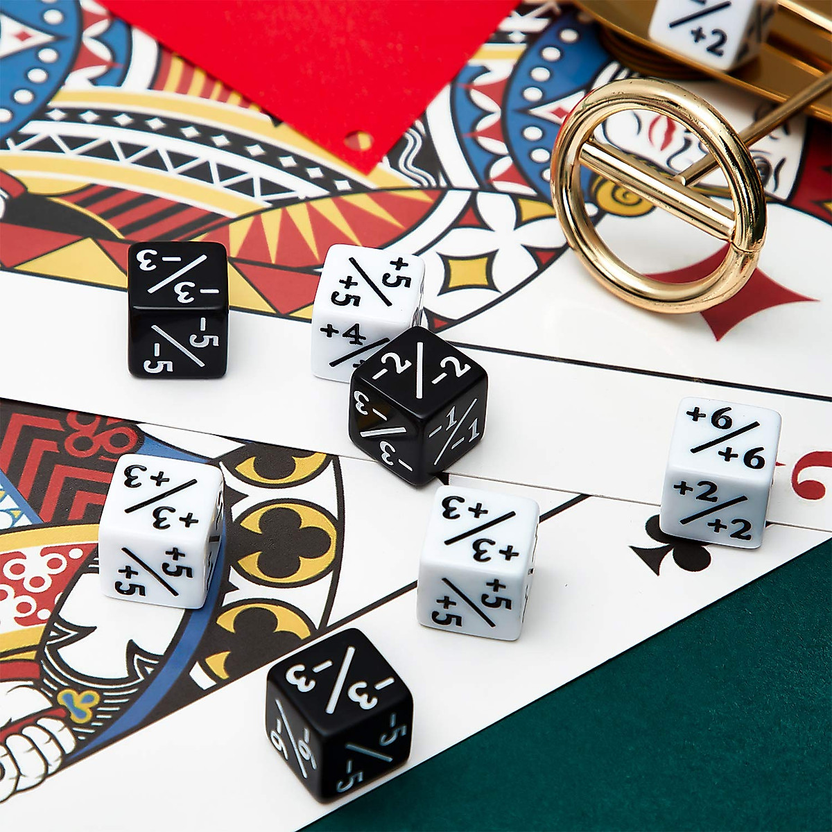 Sumind 48 Pcs Dice Counters Token Dice Loyalty Dice D6 Dice Cube Compatible with MTG, CCG, Card Gaming Accessory