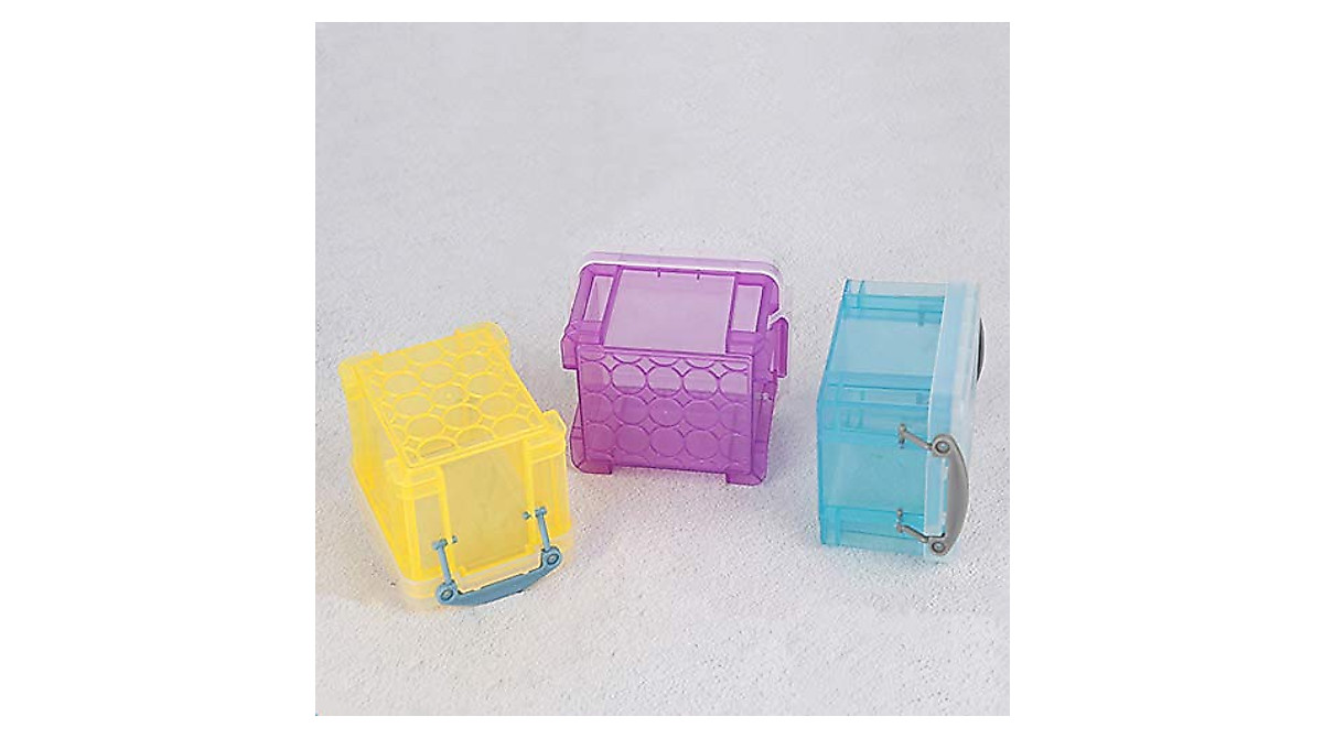 6 Pack Mini Plastic Storage Boxes with Lids - Organize Small Items