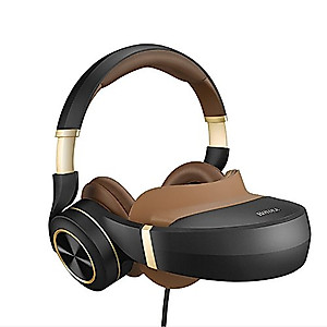 Royole Moon – 2D & 3D Immersive Cinematic Mobile Personal Theater Headset, Dual 1080P FHD AMOLED Displays and Active Noise-Canceling Headphones for Premium Gaming and Movie Experience (Black)