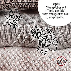 Clothing Moth Traps 6 Pack with Pheromones Prime, Clothes Moth Trap with Lure for Closets & Carpet, Moth Treatment & Prevention