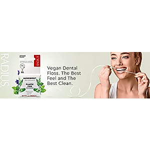 RADIUS Vanilla Mint Dental Floss 55 Yards Vegan & Non-Toxic Oral Care Boost & Designed to Help Fight Plaque - Pack of 2