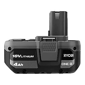 Techtronics RYOBI P737D ONE+ 18V Lithium-Ion Cordless High Pressure Inflator with Digital Gauge & New PBP005 ONE+ 18V Lithium-Ion 4.0 Ah Battery (Bulk Packaged)