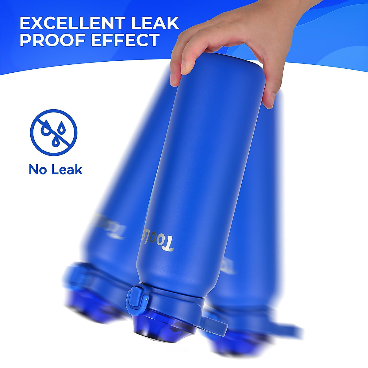 32oz Insualted Water Bottle, 316 Stainless Steel Water Bottle for Cold and Hot Drinks,Sports Water Bottle,Double Wall Vacuum Insulation,Spout,Leak Proof-Thermos Water Bottle Flask 1Pack (Blue)