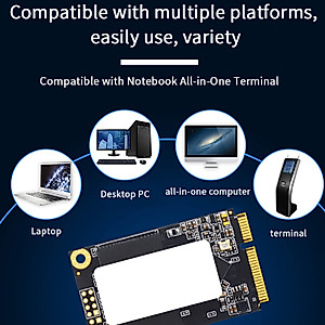 Septpenta 512GB Msata SSD, 465M/S Respond Quickly Stable Transmission 512GB Desktop SSD, Plug and Play for SATA3, M.SATA, M.2 SATA Interface Deveces for Desktop Laptop Terminal