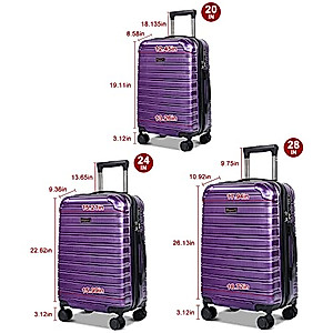 Feybaul Luggage Sets (Only 28in Expandable)Carry on Suitcase with Spinner Wheels