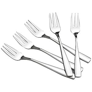 HOMMP 16 Pieces Stainless Steel 3-tine Dessert Fork, Cake Fruit Fork Set