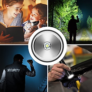 eremido LED Flashlight, 2023 New White Strong Light, Durable Metal Aluminum Material, IP44 Waterproof, Four Modes switchable, Micro USB Charging, can be Used for Indoor and Outdoor Emergency use