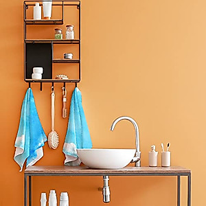 Hand Towel Watercolor Blue Sky Clouds Face Towel Set of 2 Fingertip Towel Kitchen Tea Bar Dish Cloths Absorbent Dry Shower Towel