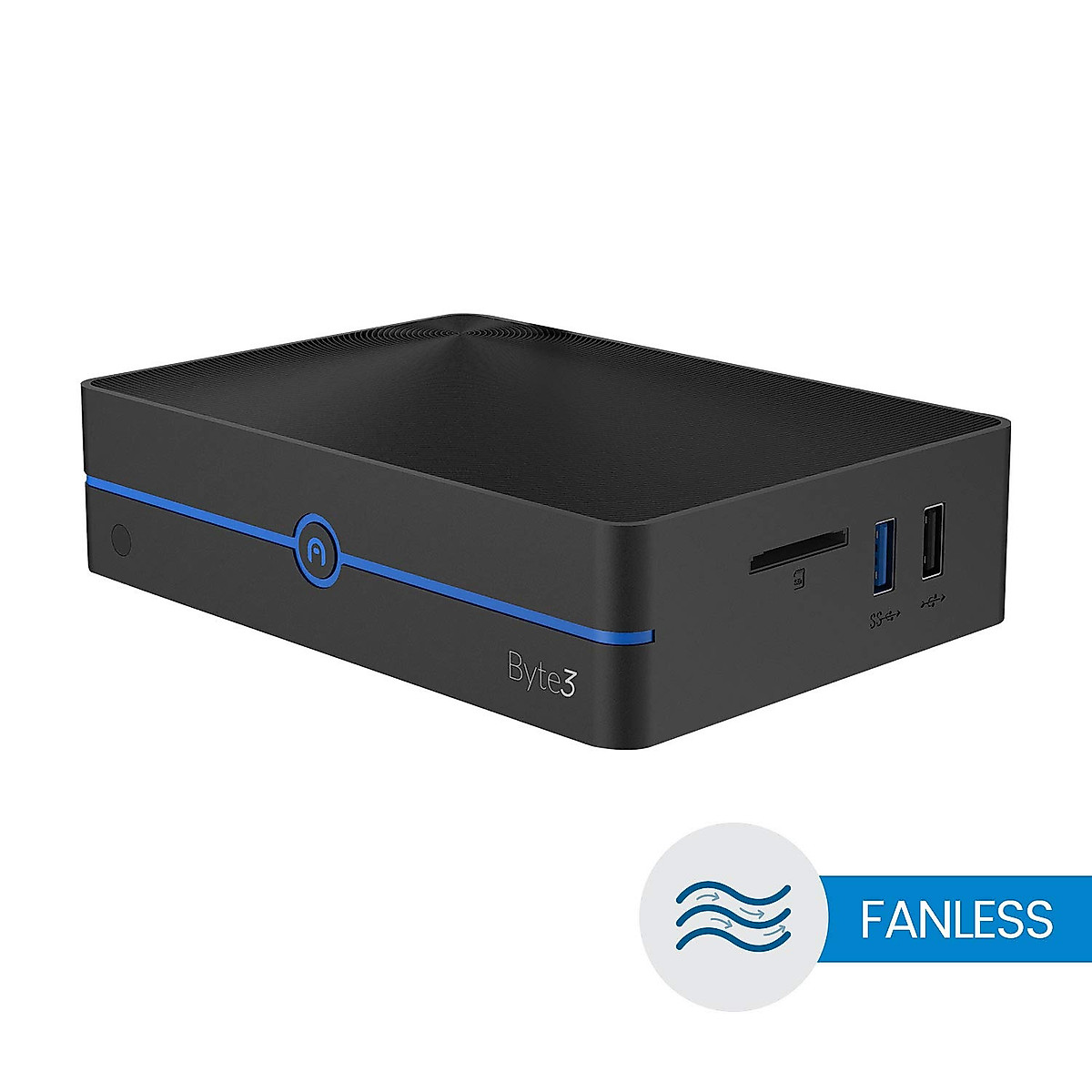 Azulle Byte3 Fanless Mini Desktop PC 2GB/64GB – Business & Home, Windows 10 Pro, Ethernet, & WiFi Portable Computer