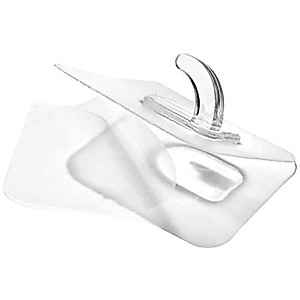 5-Pack of Wall Hooks for Kitchen & Bath Transparent Reusable Adhesive Stickers for Pictures Utensils Towels - Tub Cubby Bath Toy Organizer