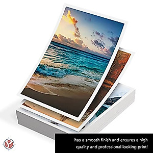 Half Letter Size Cardstock – Great for Business Documents, Letters, Arts, Prints and Crafts, Printing and Writing | 8.5” x 5.5” | Bright White 65lb Cover (176gsm) Card Stock | 100 Sheets per Pack