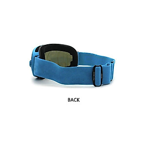 Feilx Ski Goggles, Snow Goggles with High Weave Double Slide Buckle Headband & Ventilation Holes for Men Women (Color : Blue, Size : 22.5 * 9.8cm)