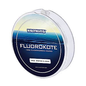 KastKing FluoroKote Pure Fluorocarbon Coated Fishing Line 8LB 300Yds 274M Clear