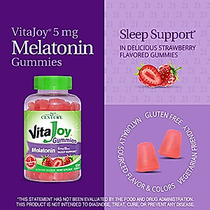 21st Century Vitajoy Melatonin Gummies, Multi, Strawberry, 120 Count