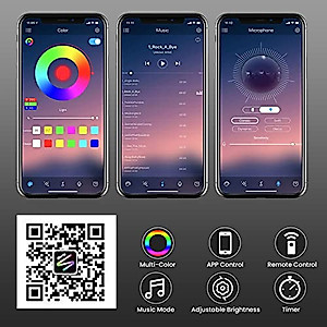 Maiqufa Sunset Lamp Projection APP & Remote Control, Sunset Light Projector 16 Colors Rainbow Night Light 180 Degree Rotation Sunset Projection for Room Deco Christmas Gift