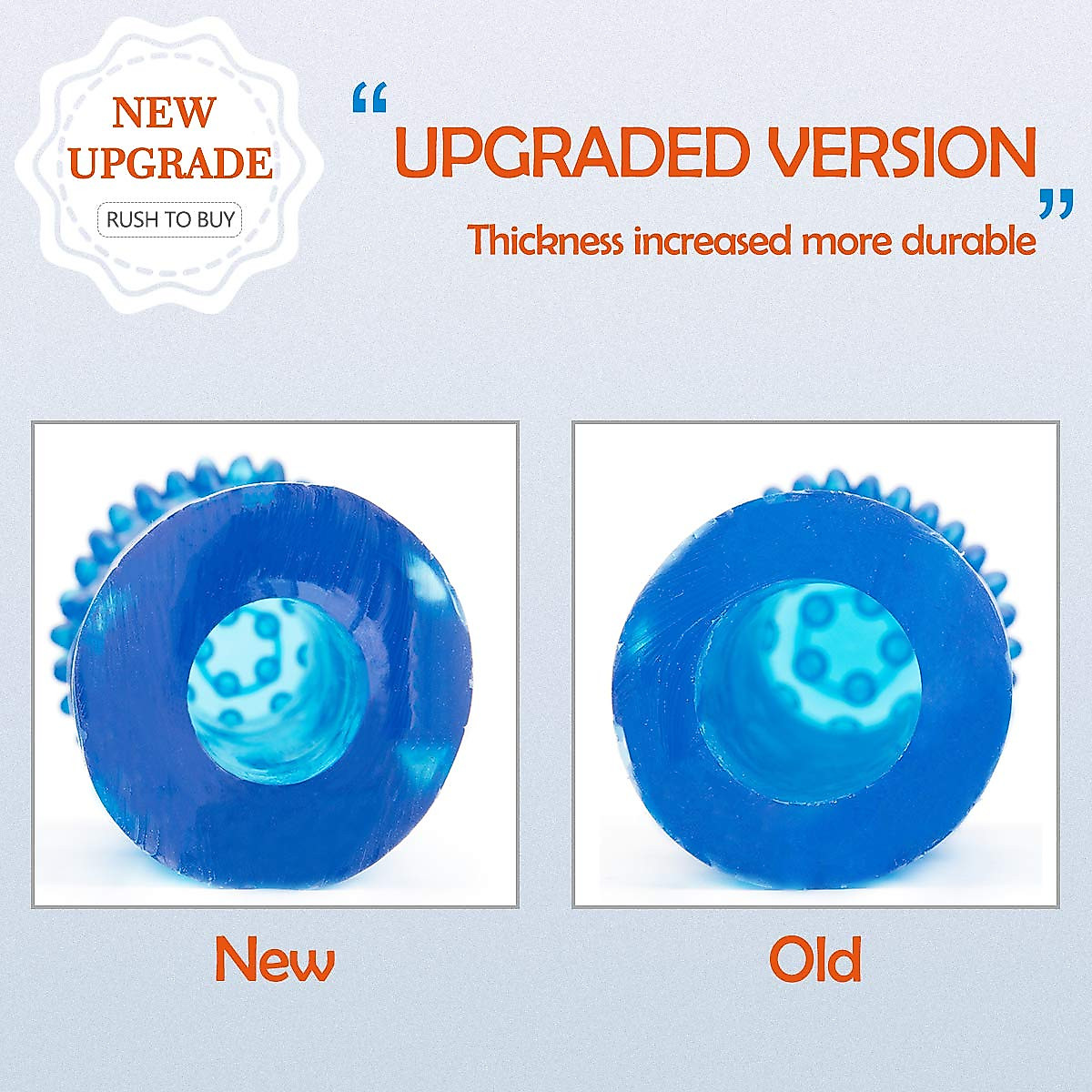 ZNOKA TPR Squeak Dog Chew Bone Toy, Bite Resistant Durable Tough Rubber Non-Toxic Tooth Cleaning Toy for Aggressive Chewer, Floating & Suitable for Pool Use