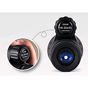 Portable Travel Telescope 10-30X50 Compact Monocular High Power Monoculars Scope for Adults Hd Waterproof Prism Fmc for Bird Watching Trips in Outdoor Concerts Astronomical Equi