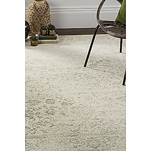 SAFAVIEH Adirondack Collection Area Rug - 8' x 10', Ivory & Sage, Oriental Distressed Design, Non-Shedding & Easy Care, Ideal for High Traffic Areas in Living Room, Bedroom (ADR109V)