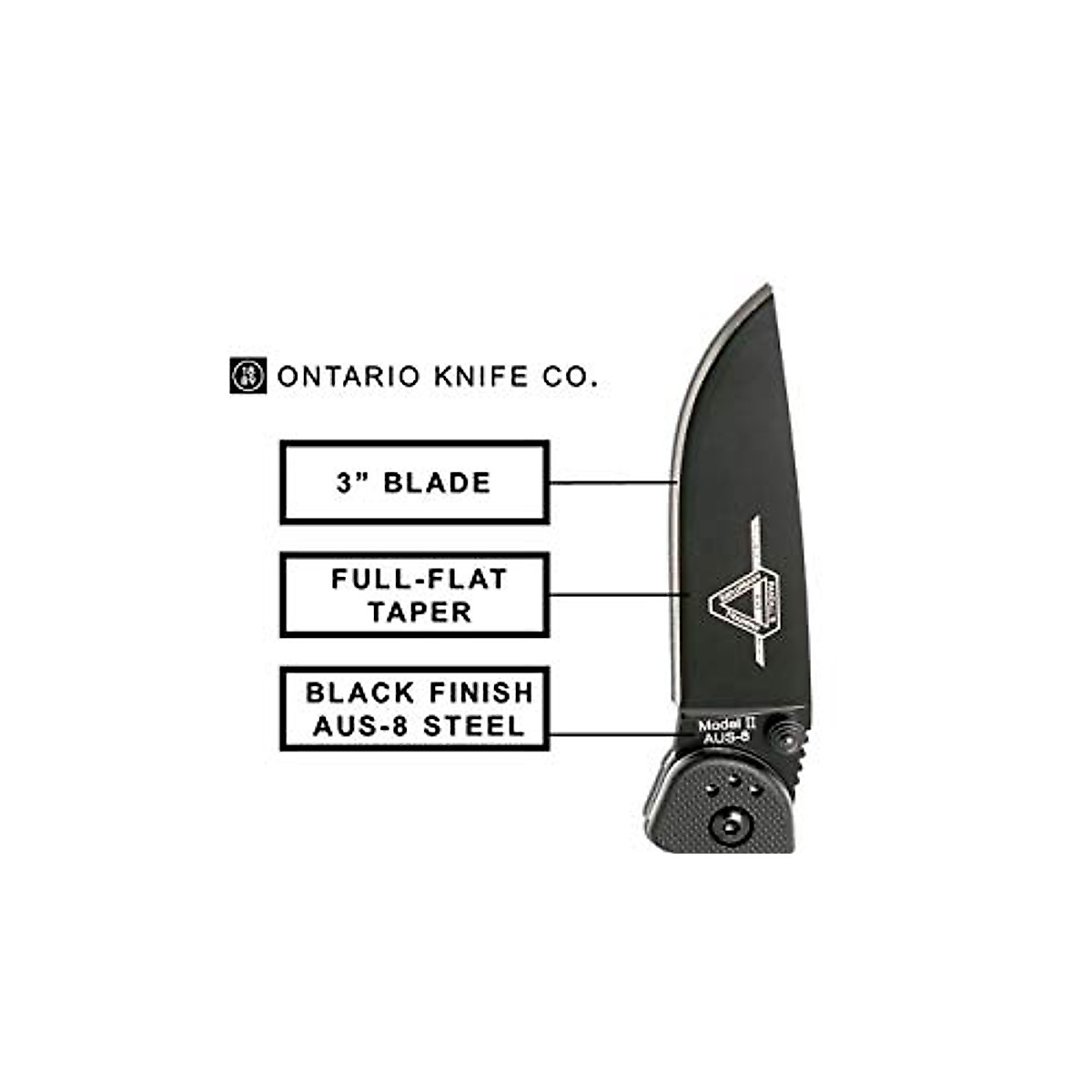 Ontario Knife 8861 Folding Knife, Black