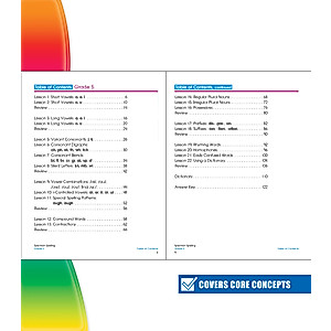 Spectrum 5th Grade Spelling Workbooks, Ages 10 to 11, Spelling Grade 5 Workbooks Covering Vowels, Blends & Digraphs, Practice Building Spelling Skills, Vocabulary, and Dictionary Skills