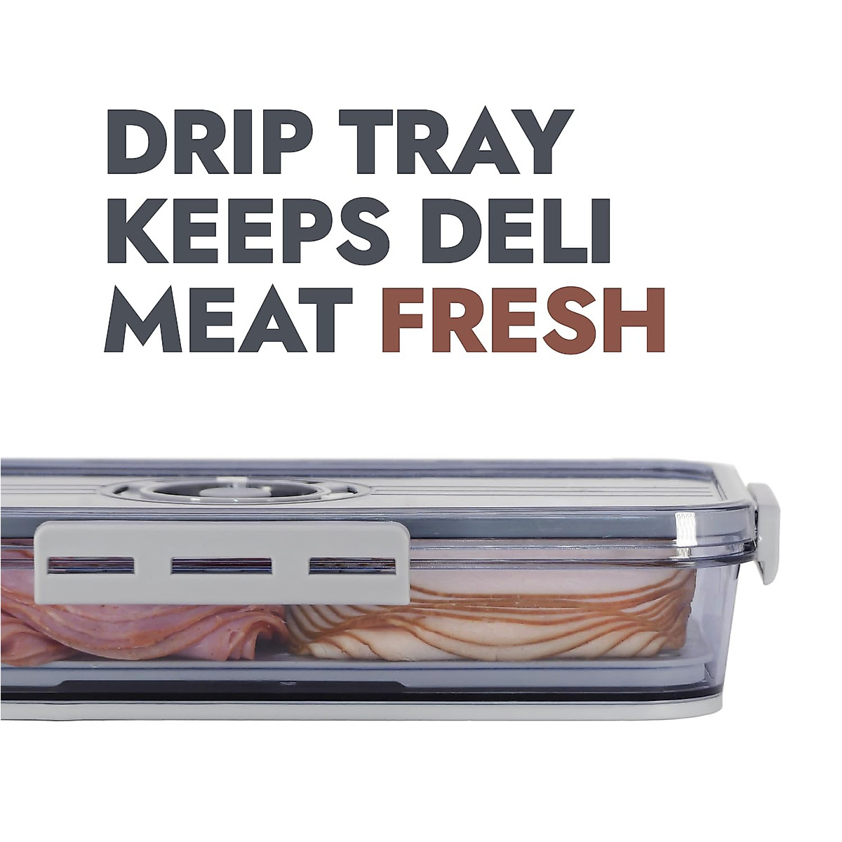 NANBUZZ SOLUTIONS Deli Keeper with Airtight Lid & Drip Tray for Food Storage