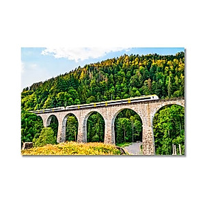 Ravenna Bridge in Black Forest Baden-Wurttemberg Germany Canvas Print 3 Panels / 36x24 inches