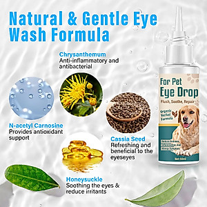 zeBrush Dog Eye Drops,Cataract Drops for Dogs & Cats-Relieve Pet Red Eyes,Dry Eyes & Infection Inflammation,Dog Tear Stain Cleaner,Improve Eye Vision,Safe & Gentle for Pets