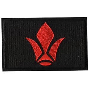 Tactical Emblem Applique 2pcs Anime/Military Embroidered Rectangular Science Fiction Embroidered Patch Badges Applique for Jeans Jackets Hats Vests