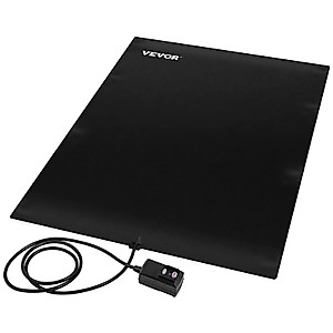 VEVOR, 40in x 60in Walkway, 120V Ice, PVC Heated 6ft Power Cord, Slip-Proof, Ideal Winter Outdoor Snow Mat, 2'' per Hour Melting Speed, Black