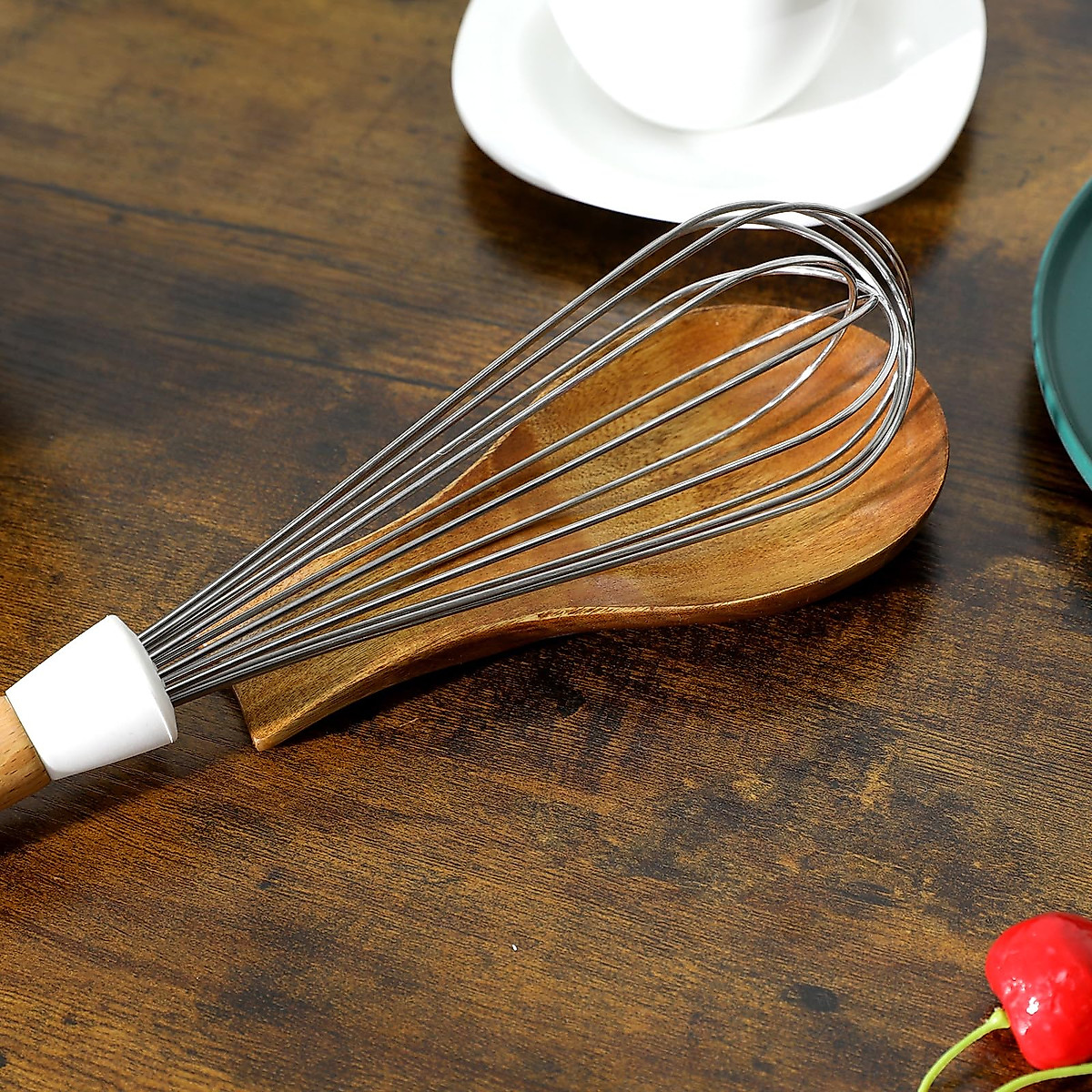 Wooden Spoon holder, Boho Spoon Rest for Stove Top Spatula Holder Wood Spoon Rest Larger Farmhouse Utensil Rest for Kitchen Counter Decoration Bamboo Cooking Spoon Holder for Spatula,Spoon,Tong,Brush