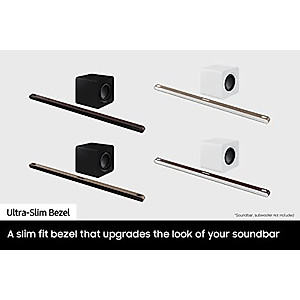 SAMSUNG Ultra Slim Soundbar Bezel, Accessory for S800B and S801B Sound Bars, Customizable to Match The Frame TV Bezels, 2022, VG-SCFBS8BW/ZA, Brown