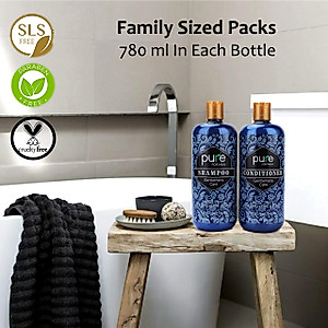 Rachelle Parker Hair Care Set for Men, Natural and Organic Shampoo and Conditioner for Fine and Thinning Hair Supports Healthier Growth, Repairs Damage, Adds Shine and Manageability