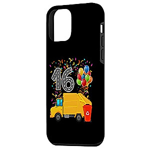 iPhone 12 mini Happy 16 Birthday Rear Loader Garbage Truck Case