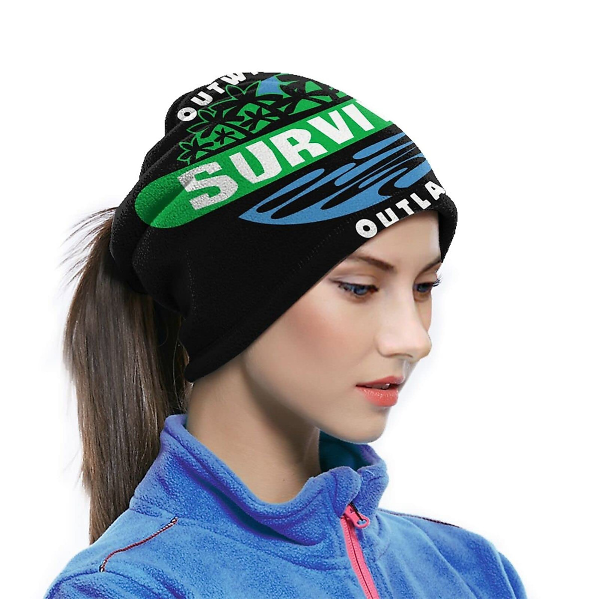 Face Cover Mouth Mask Scarf Bandanas Neck Gaiter Sun Protection For Outdoors Black