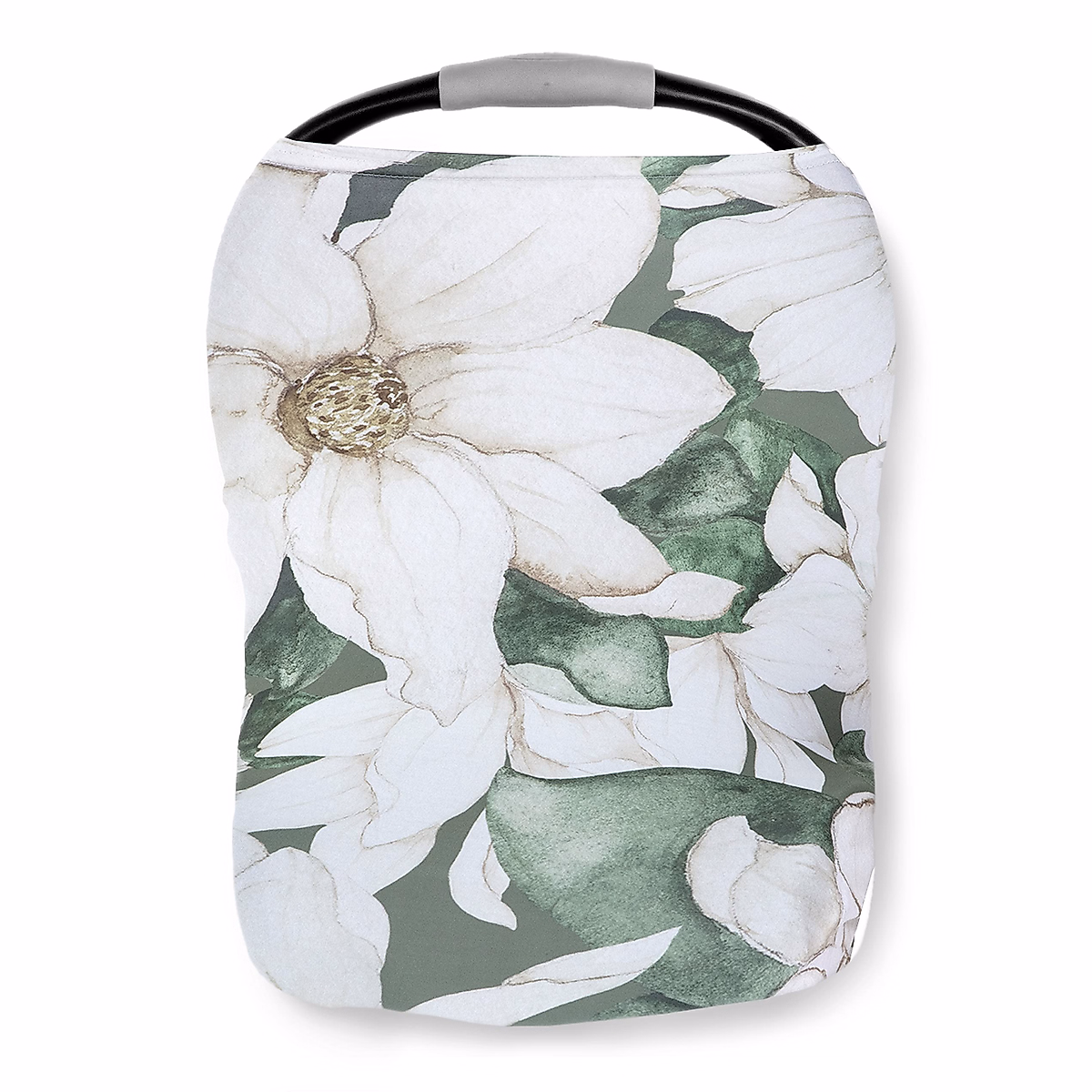 Pobi Baby Premium Multi-Use Cover - Nursing Cover, Baby Car Seat Covers, Shopping Cart, High Chair, and Breastfeeding Cover - Ultra-Soft, Stretchy, Floral Scarf for Baby and Mom (Zephyr Magnolia)