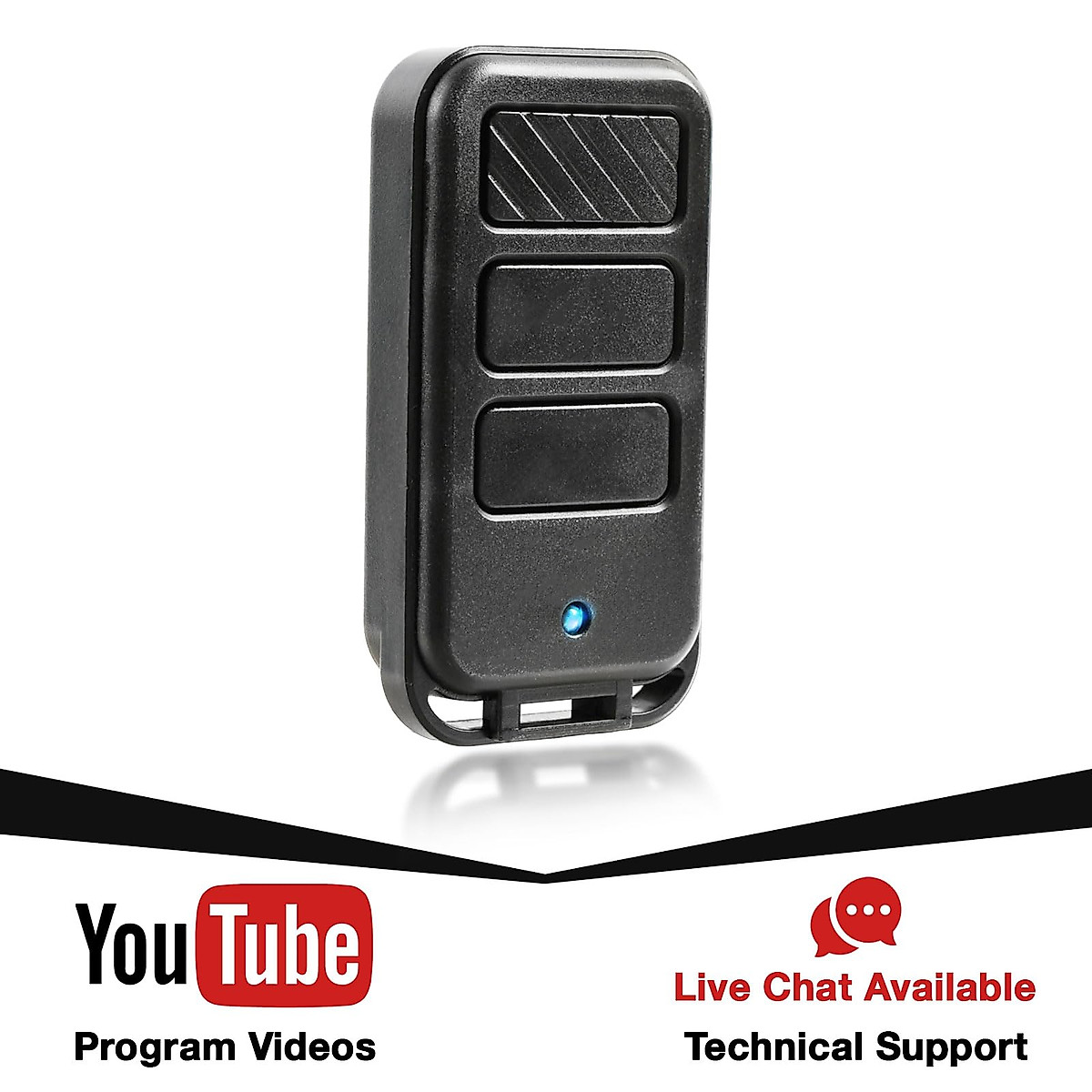Garage Outlet Mini Keychain Door Remote Opener 3-Button Purple Learn Button for Liftmaster 370LM 371LM 372LM 373LM 374LM Chamberlain Craftsman 139.53753
