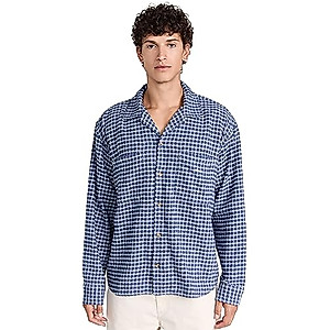 Obey Men's Bigwig Micro Plaid Woven Shirt, Silver Grey Multi, M