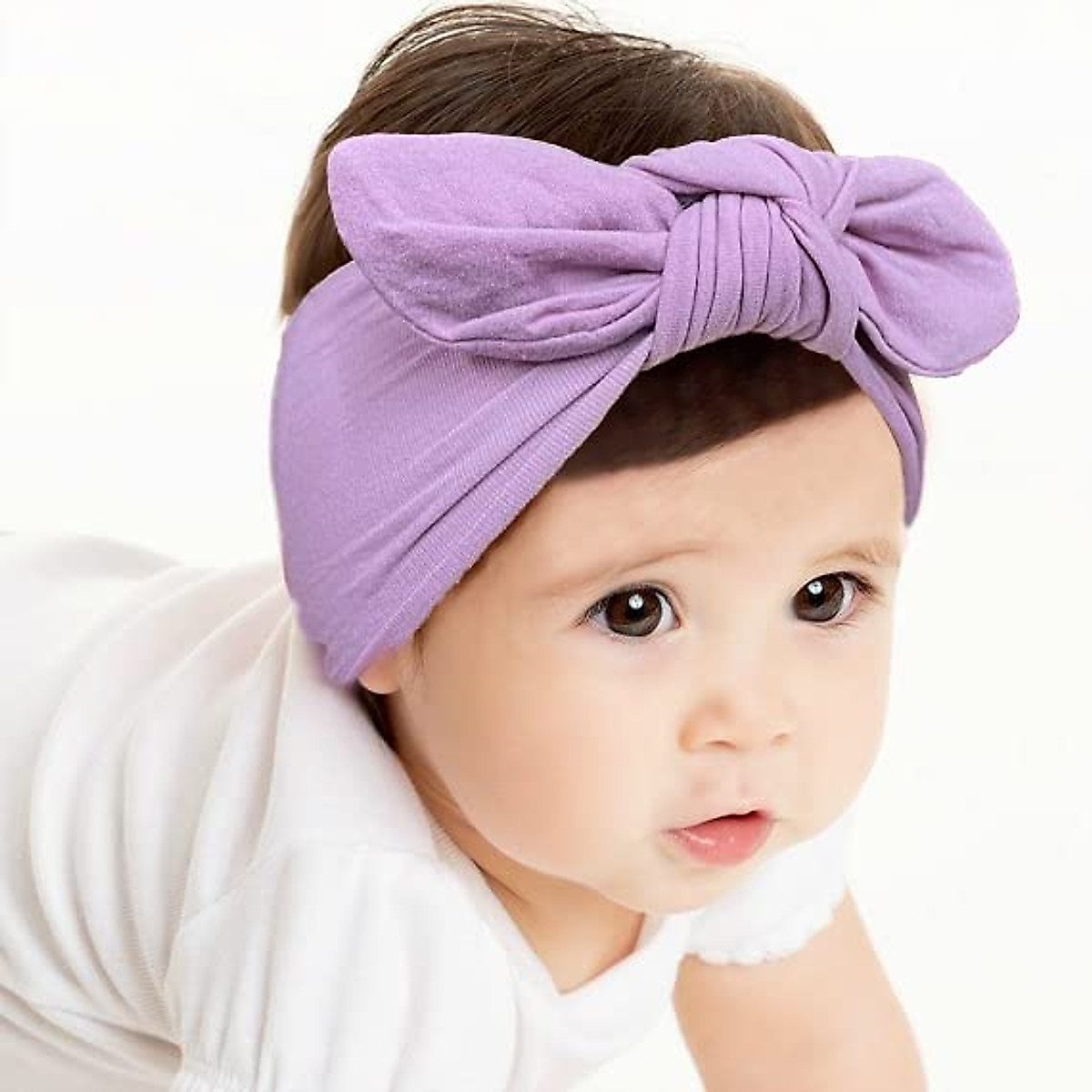 CellElection 23PCS Baby Nylon Headbands Hairbands 6Inch Hair Bow Elastics Super Stretchy Soft Headbands Turbans Handmade Hair Accessories for Baby Girls Newborn Infant Toddlers Kids…