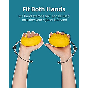 Fanwer Stress Balls for Adults and Seniors with The Adjustable Wrist Strap, Hand Exercisers for Strength, Finger Ball for Hand Therapy, Arthritis, Physical Therapy, Carpal Tunnel