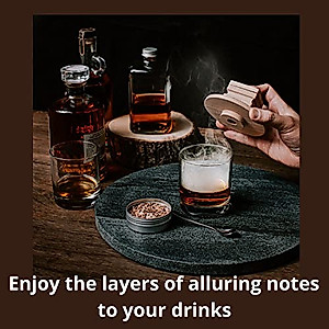 Chill Out Cocktail Smoker Kit with 6 Flavoured Wood Chips | Old Fashioned Bourbon and Whiskey Smoker Infuser Kit | Smoker for Cocktails, Meat, Cheese & More | Gifts for Men