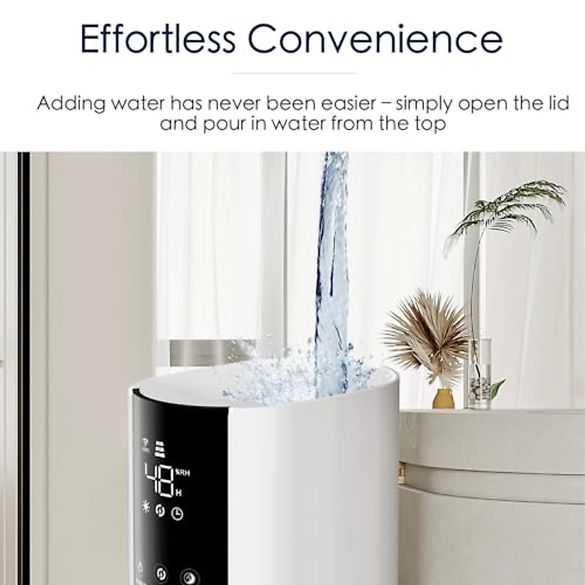 KELOPA® 9L Ultrasonic Cool Mist Humidifier - Top Fill, Smart Humidity Control, Sleep Mode - for Home, Large Room, Bedroom, Office, Plants - Covers 600ft² and Above