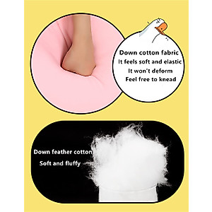 kewo Duck Plush Pillow Stuffed Animal Toy, Cute Giant Goose Plush Duck Stuffed Animal,Super Soft Hugging Pillow for Kids Bedding (Yellow,25.5 in)…