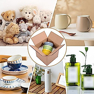 COSBAY 25 Pack Shipping Boxes 4x4x4 Inches,Small Shipping Boxes,Small Corrugated Cardboard Boxes,Cube Kraft Mailing Box,Kraft Corrugated Small Cardboard Boxes for Mailing Packing Small Business,Brown