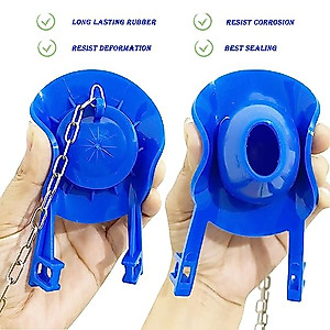 1 Pack Toilet Flapper Replacement, Universal 2-inch Toilet Stopper Flapper Compatible with American Standard Toilet Tank, Water Saving Long-Lasting Rubber Seal Flapper with Stainless Steel Chain